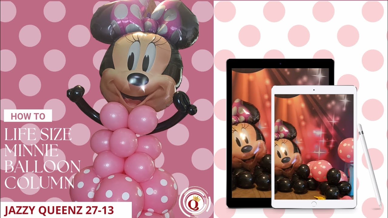 Life Size Minnie Mouse Balloon Column Tutorial @askmeforaballoon