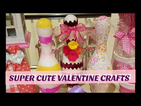 DIY VALENTINE CRAFTS | CUTE BOWLING PIN DECOR | PARTY DECOR IDEAS & TIPS