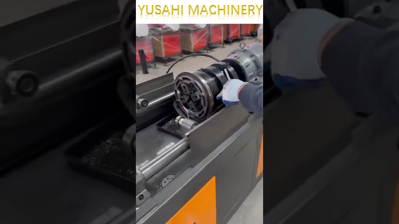 Electric Fully Automatic rebar Threading Machine Operation Video