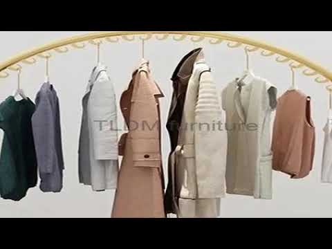 Creative Gold Clothes Display Hanger Coat Rack Wardrobe Clothing Drying Racks Floor Modern Standing