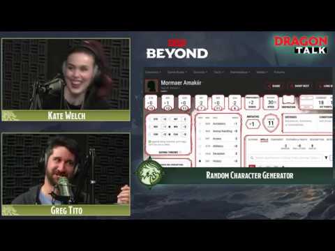 Dragon Talk: Random Character Generator, 4/5/19