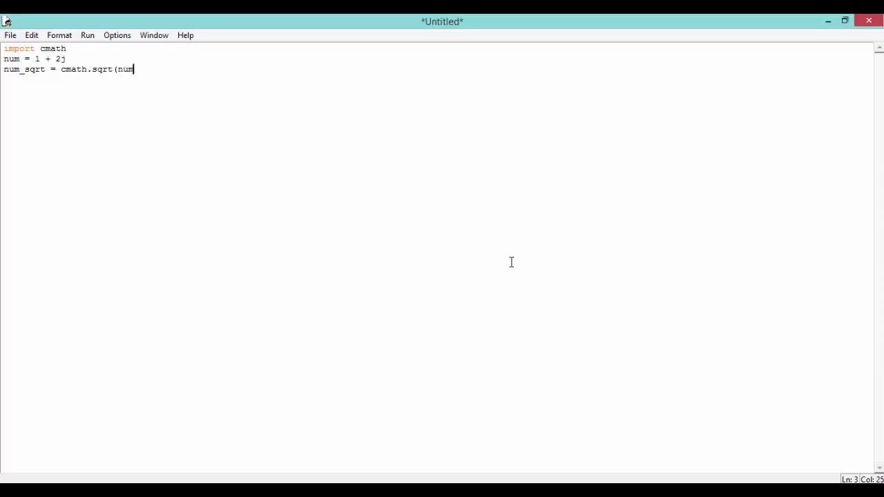 Square Root of Complex Number || Python Programming Tutorials