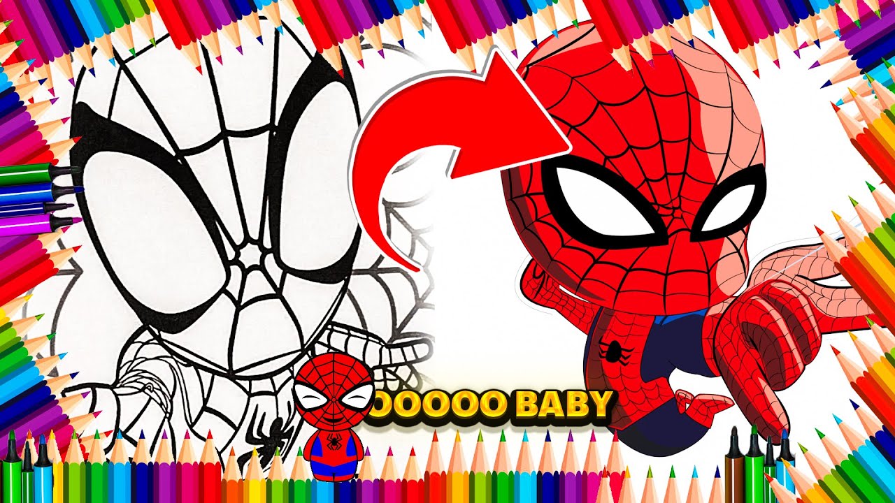 Cute Spider Coloring Page | Easy & Fun Drawing for Kids