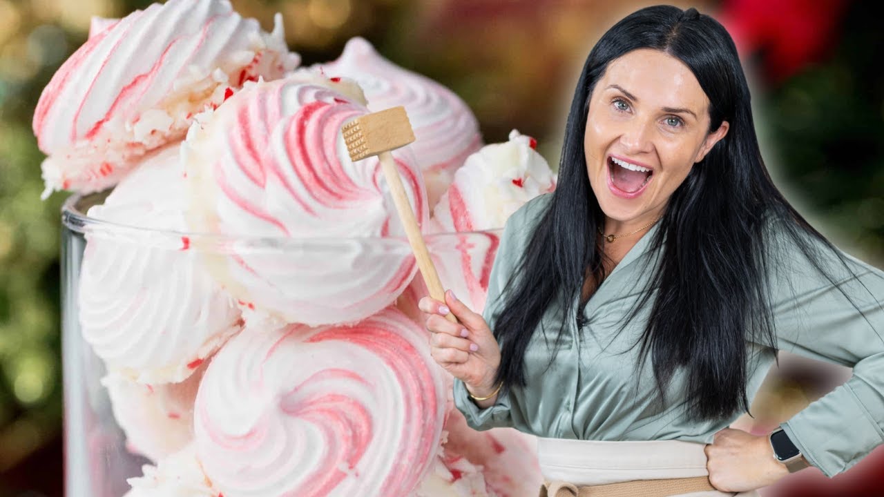 Peppermint Meringue Cookies
