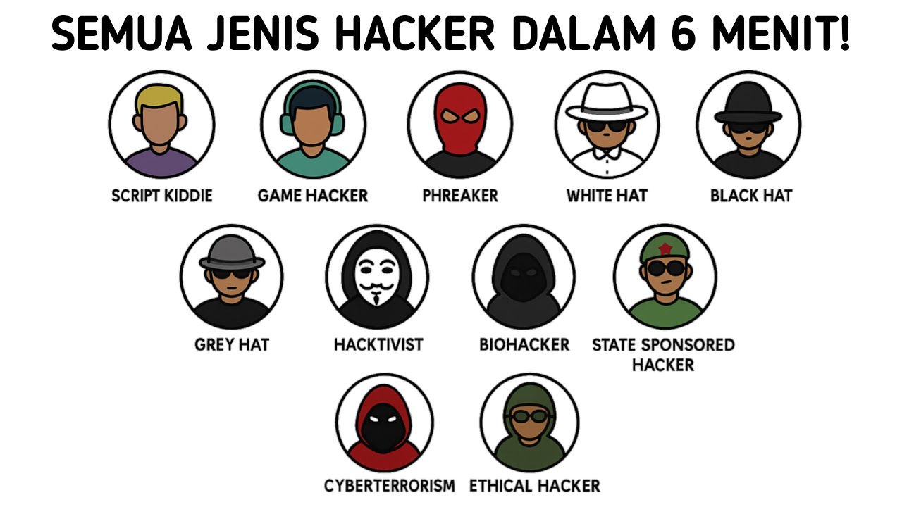 ALL TYPES OF HACKERS EXPLAINED IN 6 MINUTES!!!