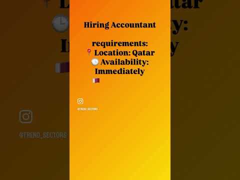 Job Vacancy #qatar #job #jobvacancy #accountant #india #kerala #qatarmalayali #jobs