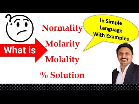 Normality of solution | Molarity of solution | Molality of solution | % Solution with Examples