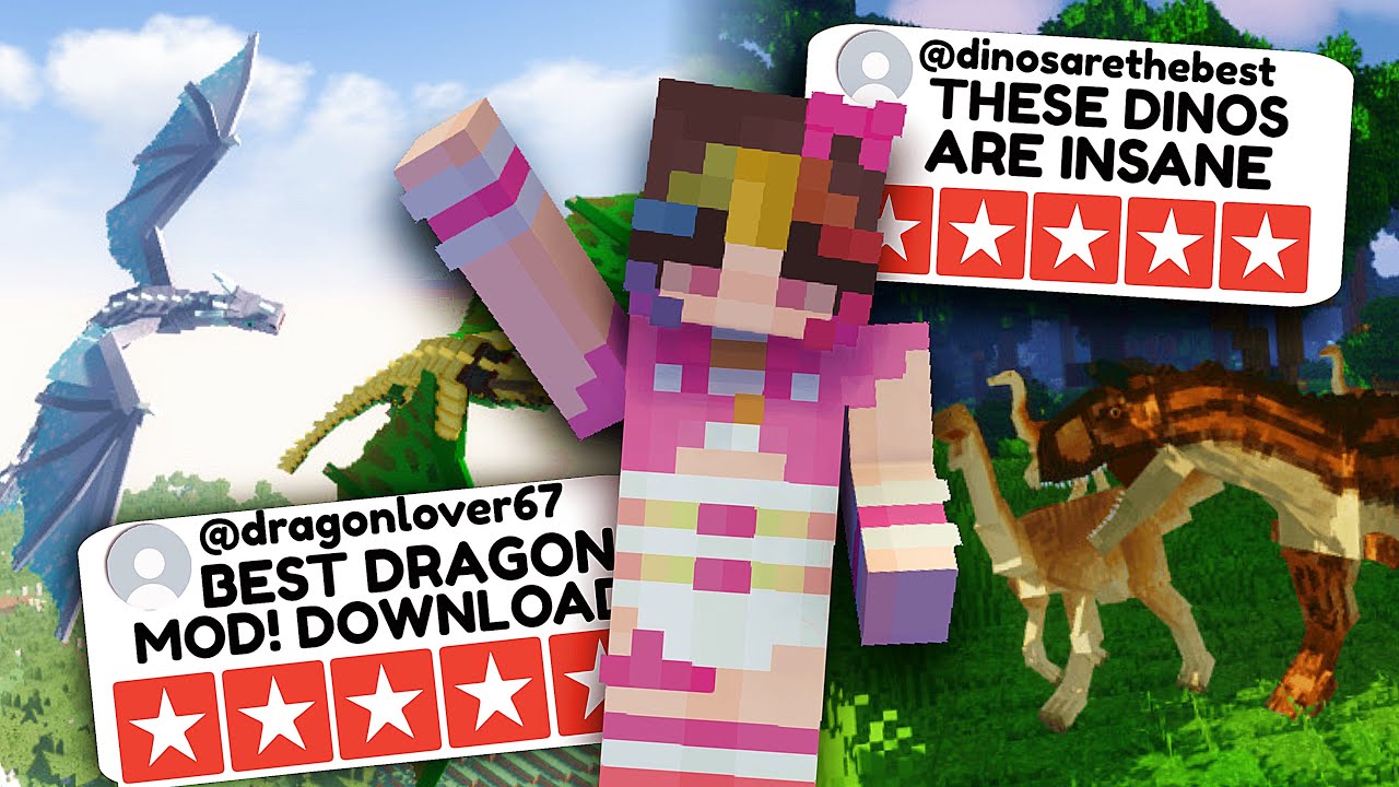 best minecraft dinosaur and dragon mods! 🐲✨| 1.20.1 [ice and fire dragons & jurassic reborn]