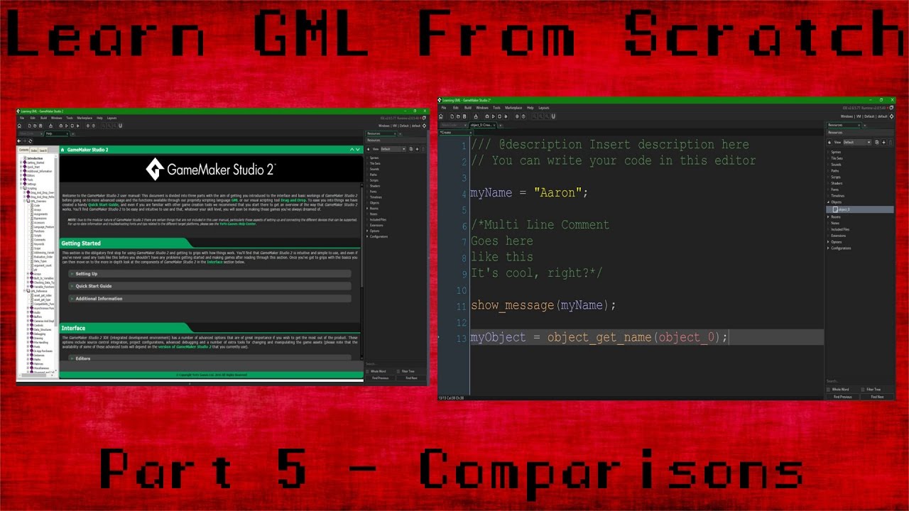 [GAMEMAKER STUDIO 2] Learn GameMaker Language Part 5 – Comparisons