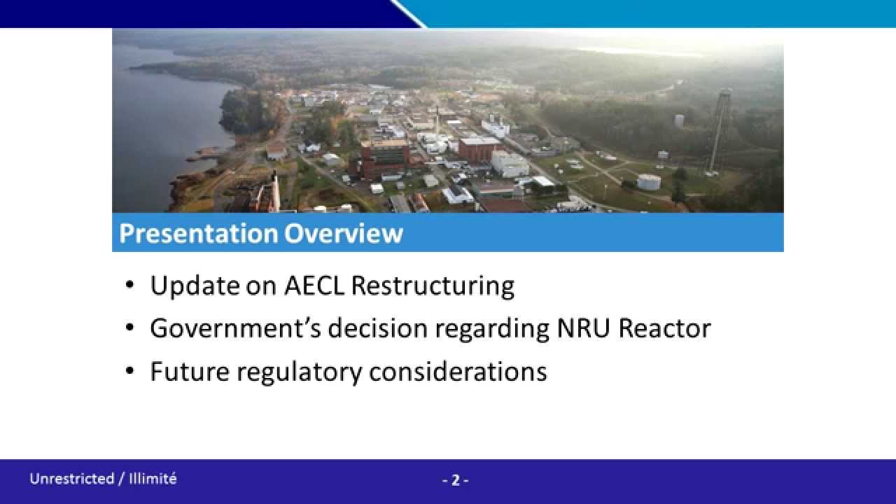 AECL and CNL Restructuring