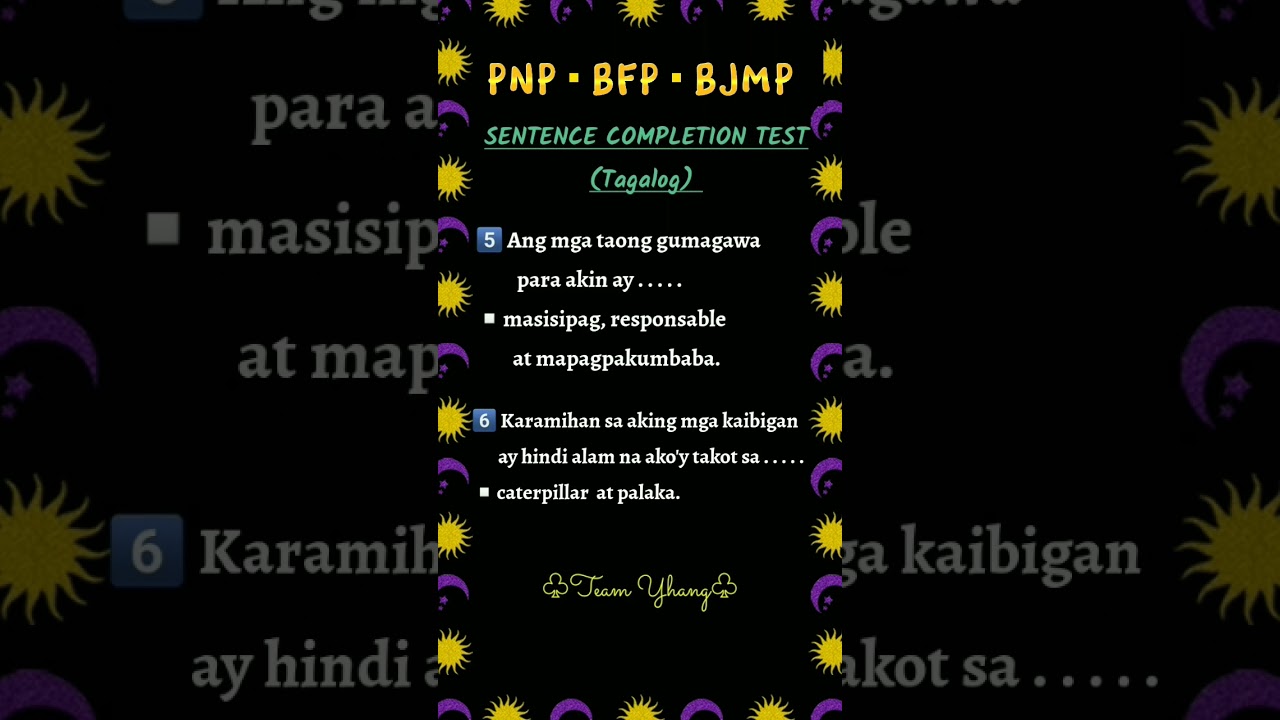 PART 3️⃣ NEURO EXAM | SENTENCE COMPLETION TEST | PNP,  BFP & BJMP