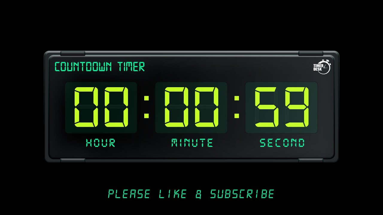 59 SECOND TIMER - 1080p - COUNTDOWN TIMER