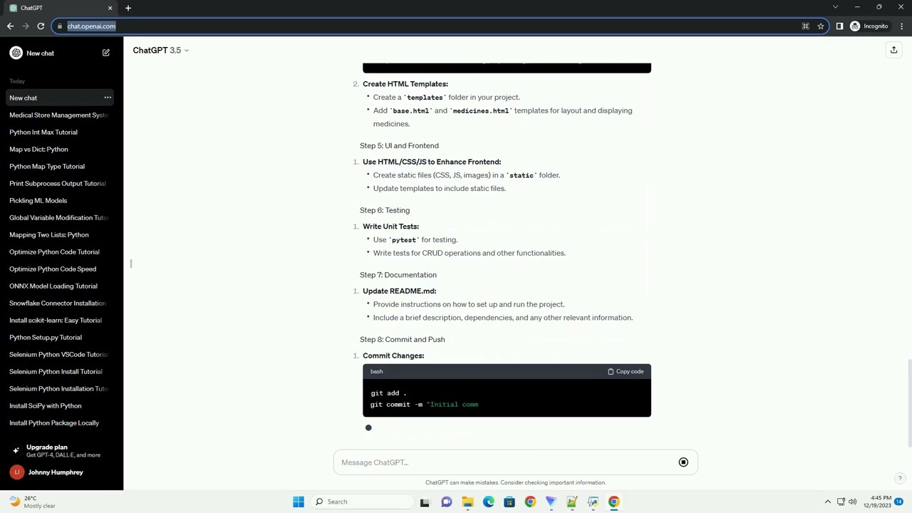 medical store management system project in python github