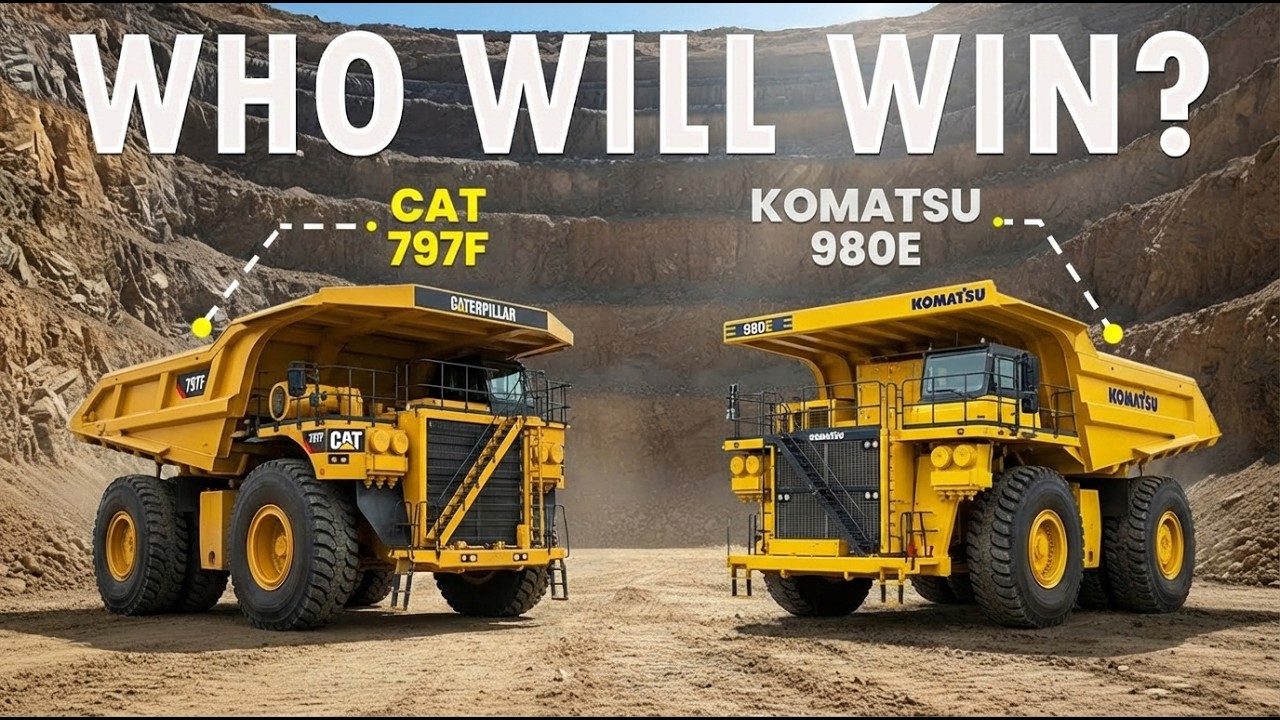 Cat 797F vs Komatsu 980E — The Ultimate Mining Truck Showdown