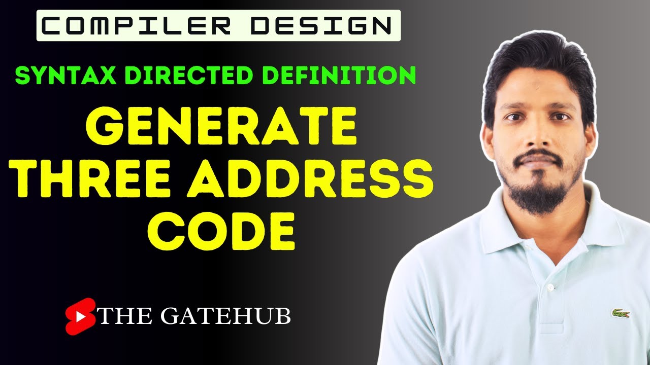 SDD to generate Three Address Code || SDT || Compiler Design