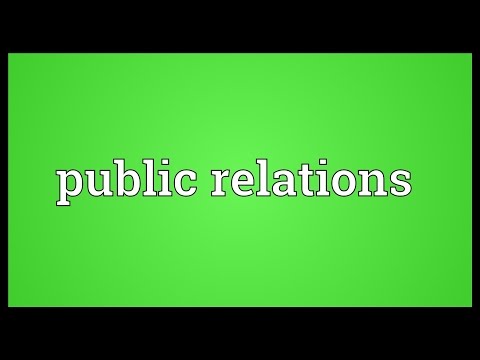 Public relations Meaning