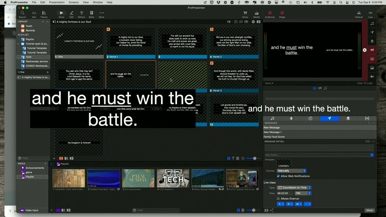 ProPresenter 7 hack: How to show emphasis in linked text