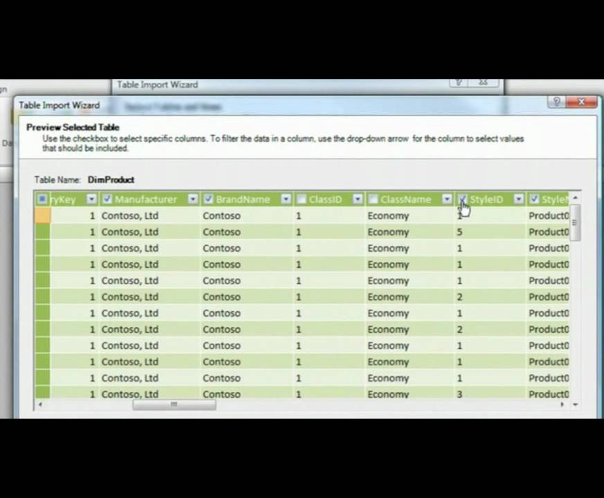 Microsoft PowerPivot: Import Data from a SQL Server Database