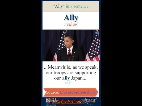 Ally meaning | Ally in a sentence | Most common words in English #Shorts