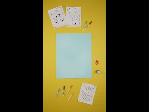 Funny Face Coloring Page Craft #CrayolaCraft #FunnyFace