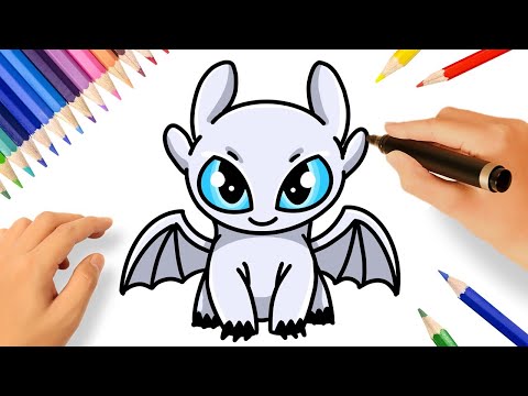 HOW TO DRAW LIGHT FURY | HOW TO TRAIN YOUR DRAGON