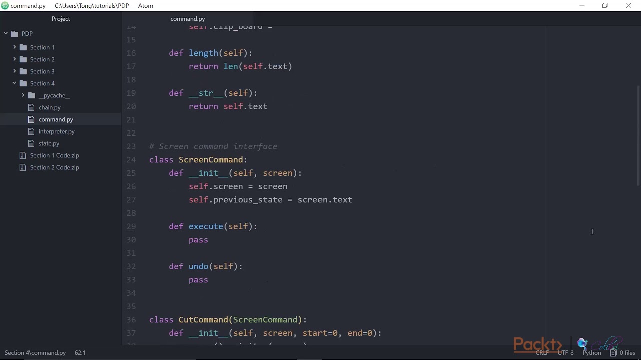 Python Design Patterns : Command | packtpub.com