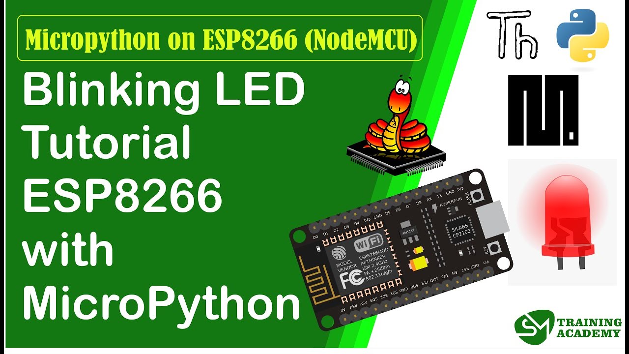 Blinking LED Tutorial - Micropython for Beginners: ESP8266 Basics