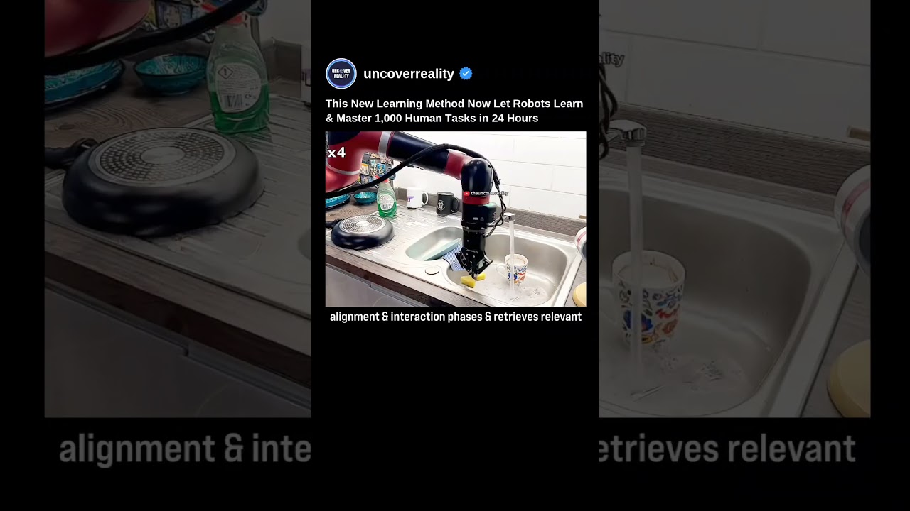 This New Learning Method Let Robots Learn & Master 1000 Human Tasks In Just A Day #robot #shorts