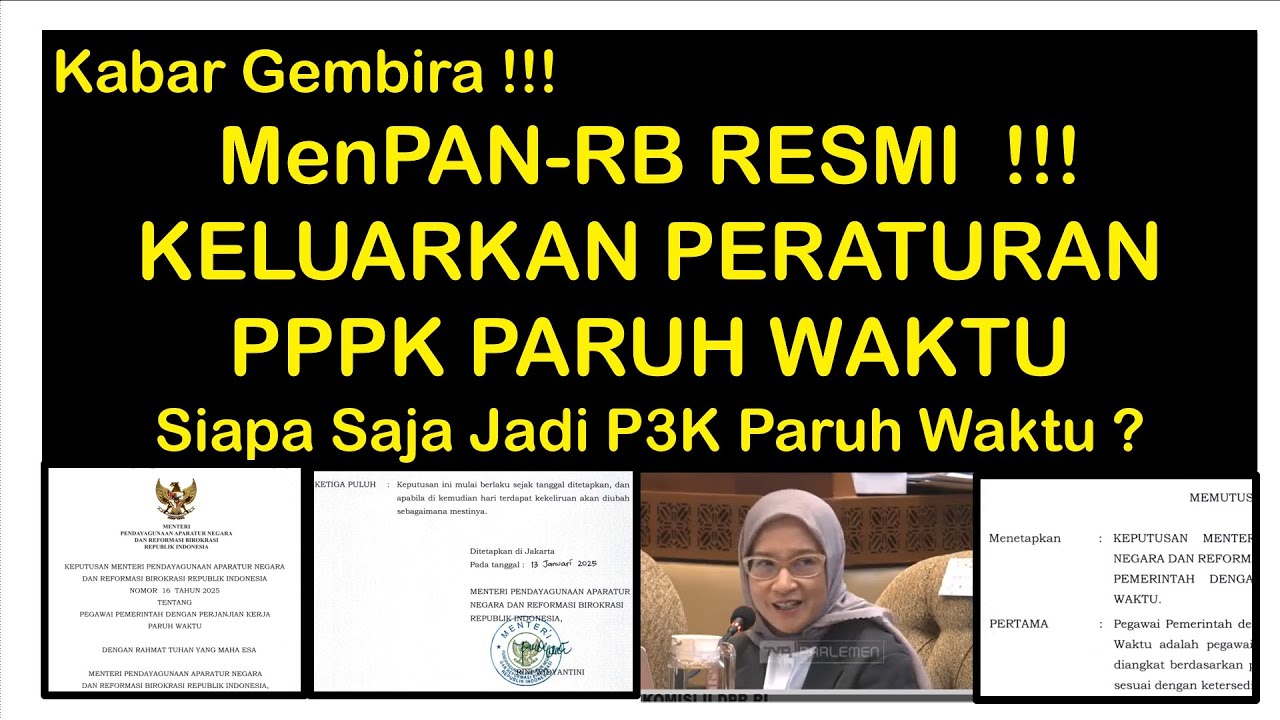 NEW REGULATION!!! DECREE OF THE MINISTER OF PAN RB NO. 16 OF 2025, DECREE OF THE MINISTER OF PAN ...