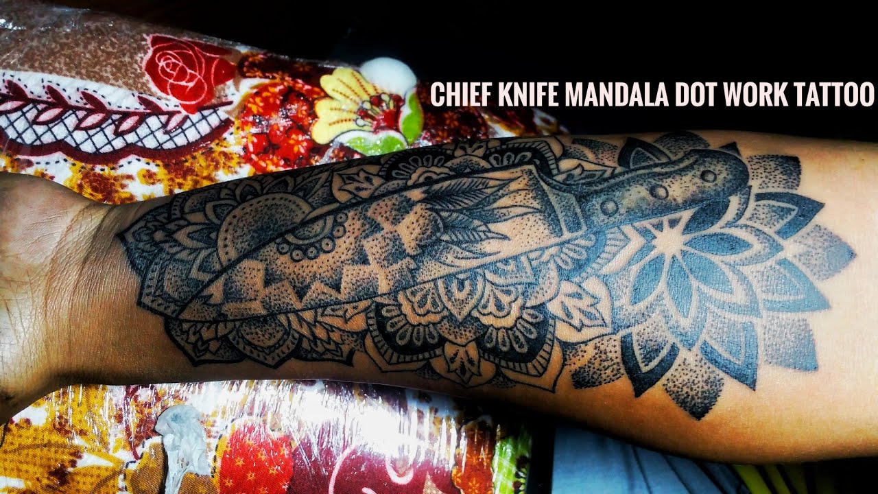CHEF KNIFE MANDALA TATTOO