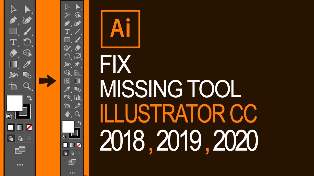 Fix Missing Tools In Illustrator | Adobe Illustrator CC 2020