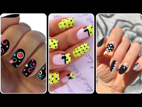 Polka Dotting Tools Nail Art // Best Nail Art for Bigenners // #nailsart #viral