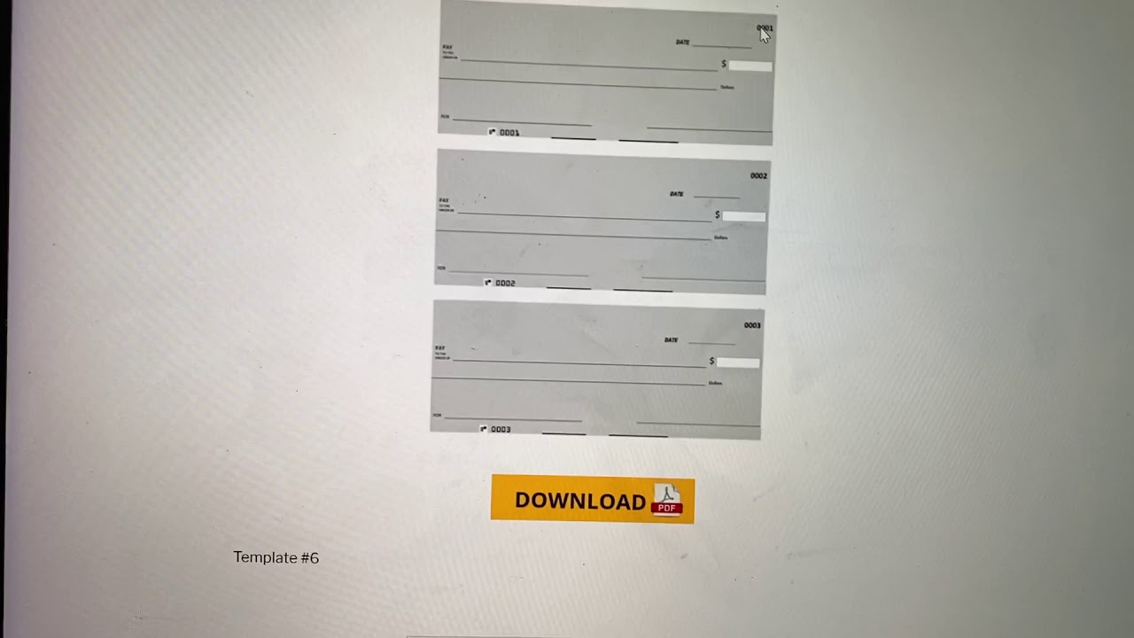 Blank Check Template Download