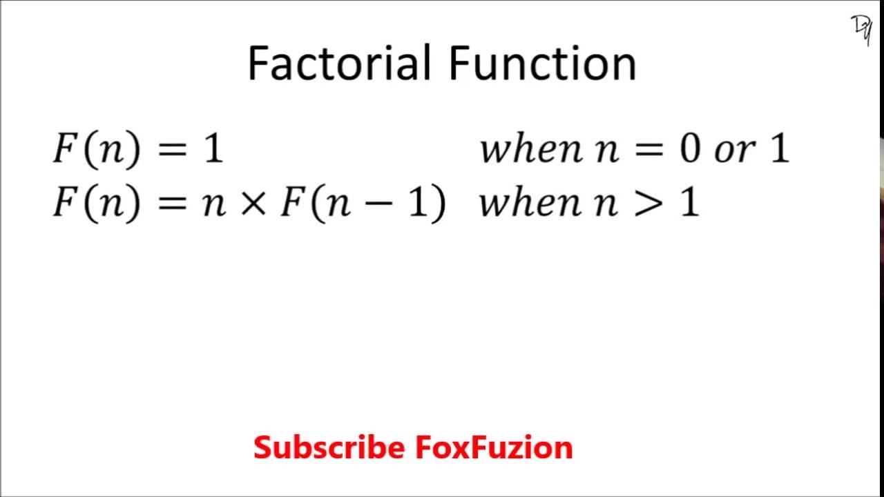 Recursion Algorithm   Factorial   Step By Step Guide 1