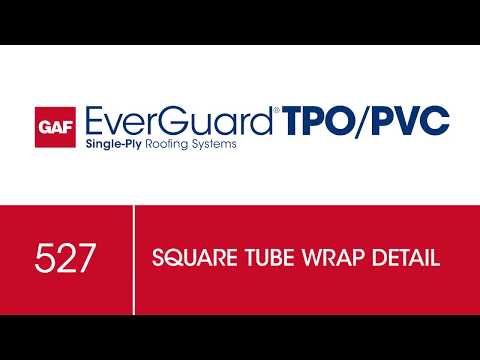 GAF Square Tube Wrap Detail for TPO Commercial Roofing – Drawing 527 ...