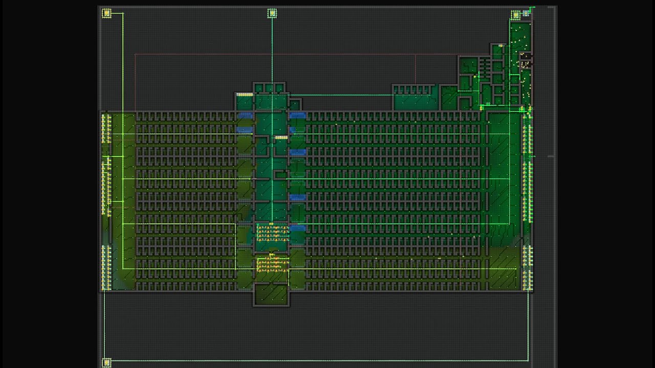 Prison Architect Timelapse - 700 Prisoners - 11 Hours