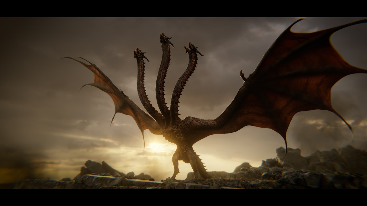 Three-Headed Dragon | 3D Model