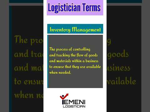 Inventory Management Definition| Supply Chain and Logistics Terms