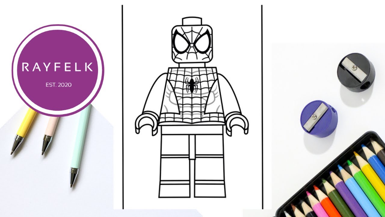 Lego Spider-man Coloring Page | Free Spiderman coloring Pages | Rayfelk Printables