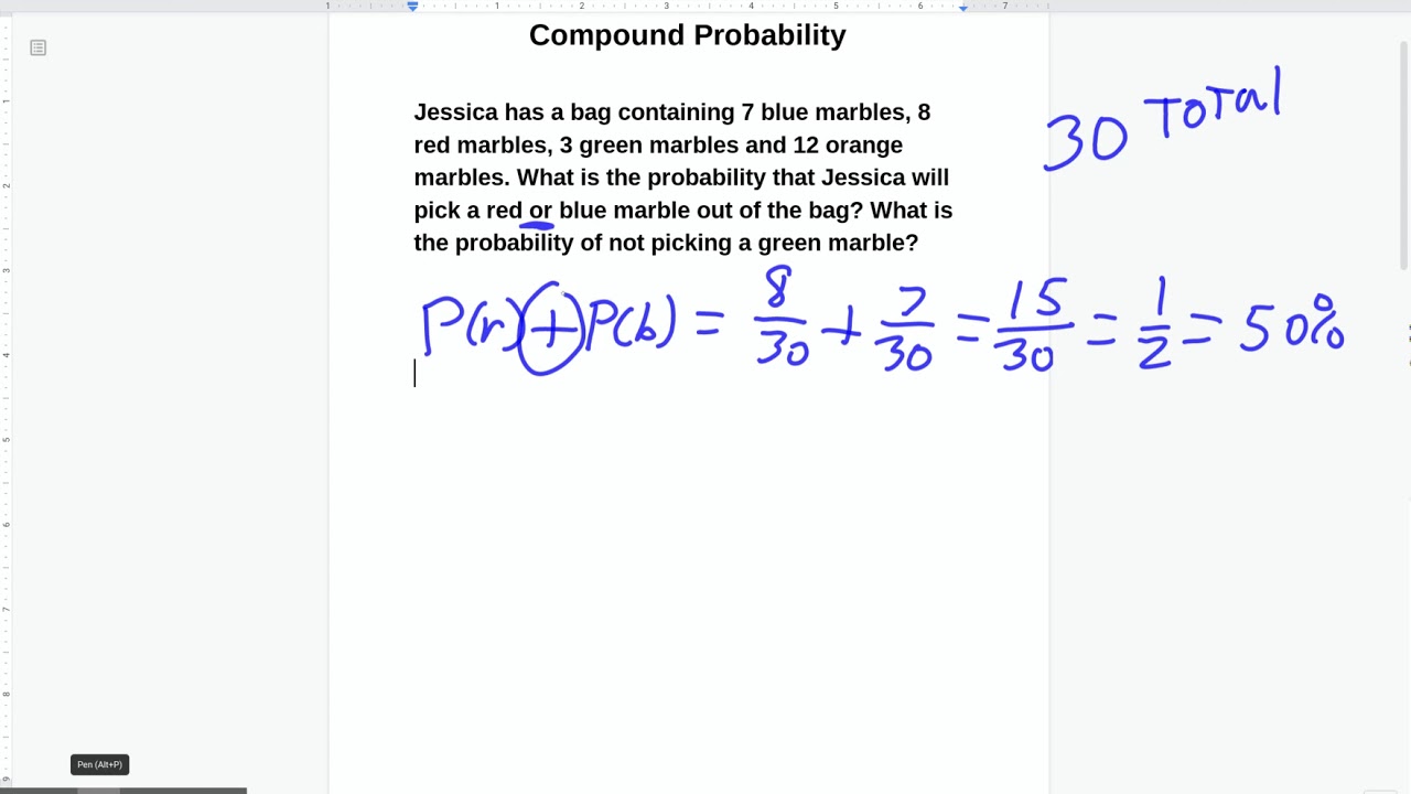 Math 7   Compound Probability part 1