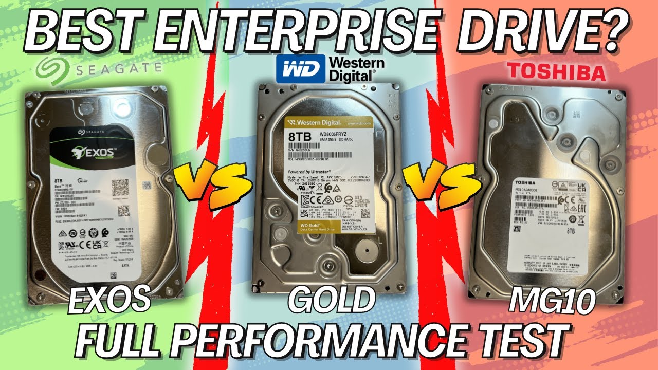 Seagate Exos vs WD Gold vs Toshiba MG Enterprise Drive Comparison