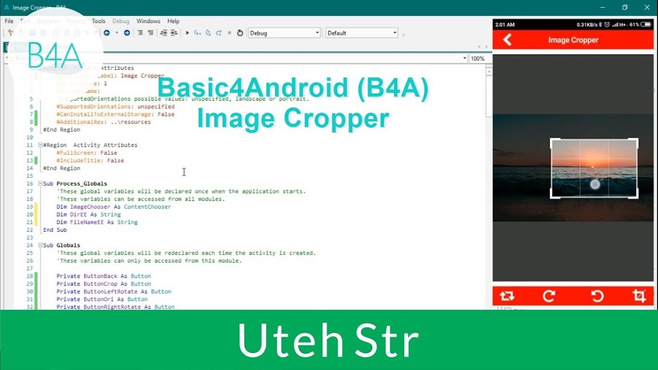 Basic4Android (B4A) | Crop Image with CropImageView Library on Basic4Android