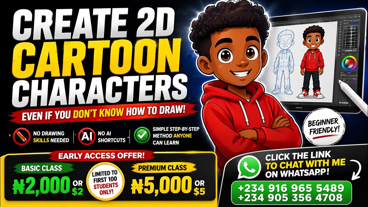 How Create 2D Cartoon Characters without drawing or AI