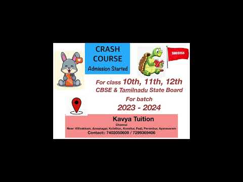 The Crash Course for 10th, 11th, & 12th Tamil Nadu state board