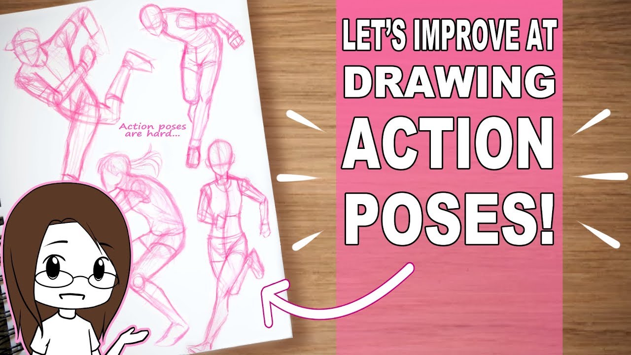 Let's Improve at Drawing Action Poses! | Learn with Me Sketchbook Session | Gesture Drawing
