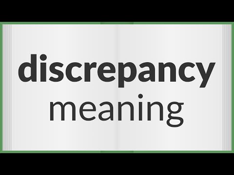 Discrepancy | meaning of Discrepancy