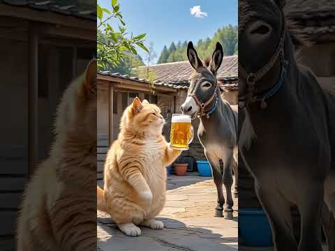 Fluffy Cat and Tiny Donkey Make The Most AMAZING Farm-to-Table Food!