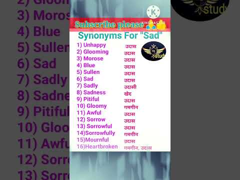 Synonyms For "Sad"????????/Sad Related Words In English #shorts2022 #trending2022 ????????????