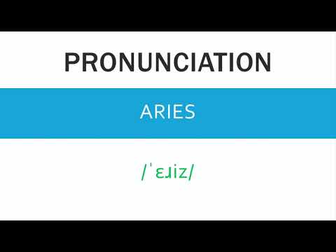 How to pronounce Aries - Meaning and Example