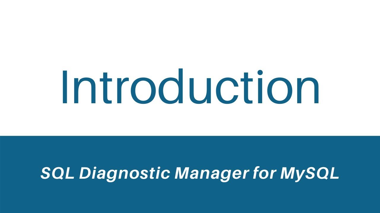 Introduction to SQL Diagnostic Manager for MySQL